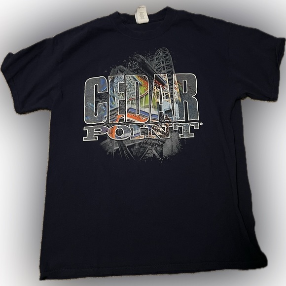 cedar fair | Shirts | Authentic Vtg Cedar Point Mens Large Faded Roller ...